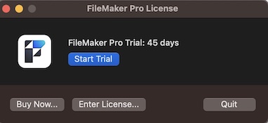 Instalación de FileMaker Pro y conversión de la versión de prueba ...